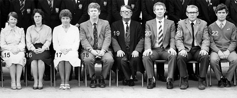 Aberdare Boys Grammar School: 1984 lower school photograph with staff names